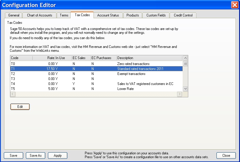 How To Change VAT Rates In Sage Resolve How To Change VAT Rates In Sage Resolve